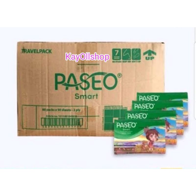Jual Paseo Smart Travel Pack 50 Sheet / 1 Dus Karton 80 Pack | Shopee ...
