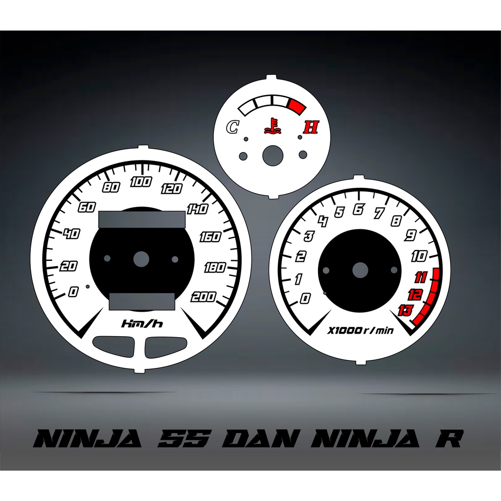 Jual papan speedometer custom ninja RR ninja R ninja SS panel spido ...