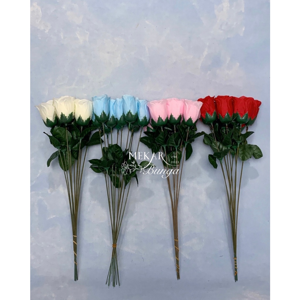 Jual (B 4128-R306)(10 PC)) BUNGA ARTIFISIAL MAWAR 1 TANGKAI / SINGLE ...