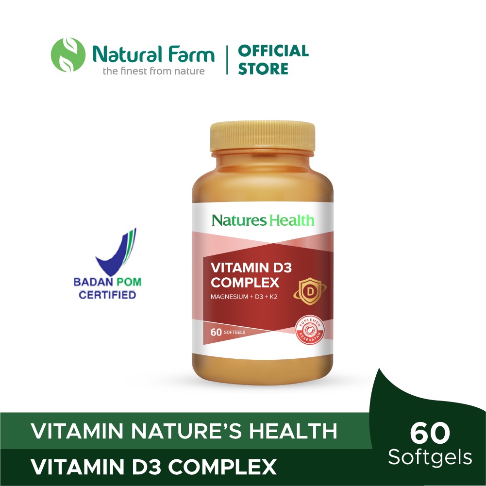 Jual Natures Health Vitamin D3 Complex - 60 Softgels | Shopee Indonesia
