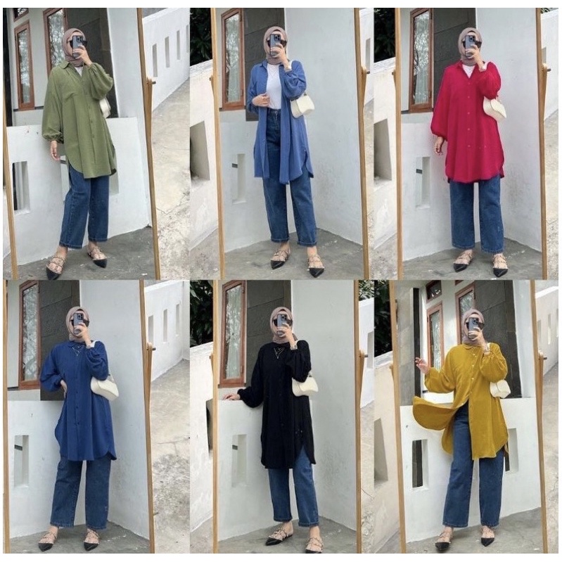 Jual ALANA LONG TUNIK JUMBO AIRFLOW | Shopee Indonesia