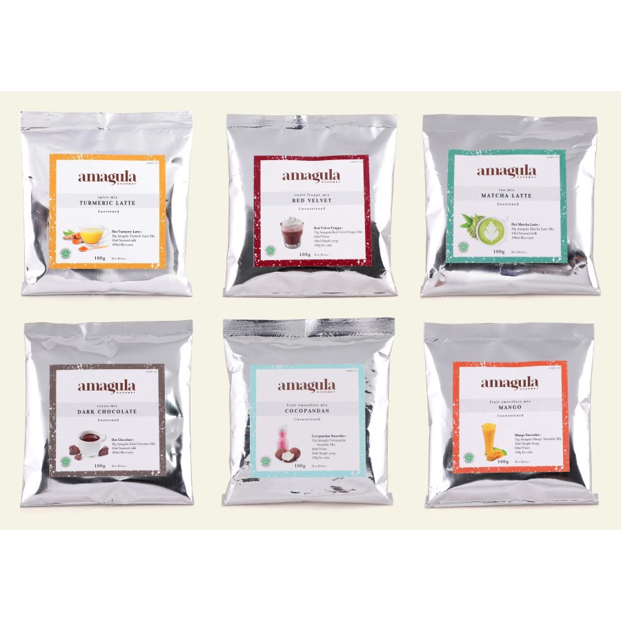 Jual Sample Amagula Powder Drink Beverage Mix 100 gram - Sample Pack ...
