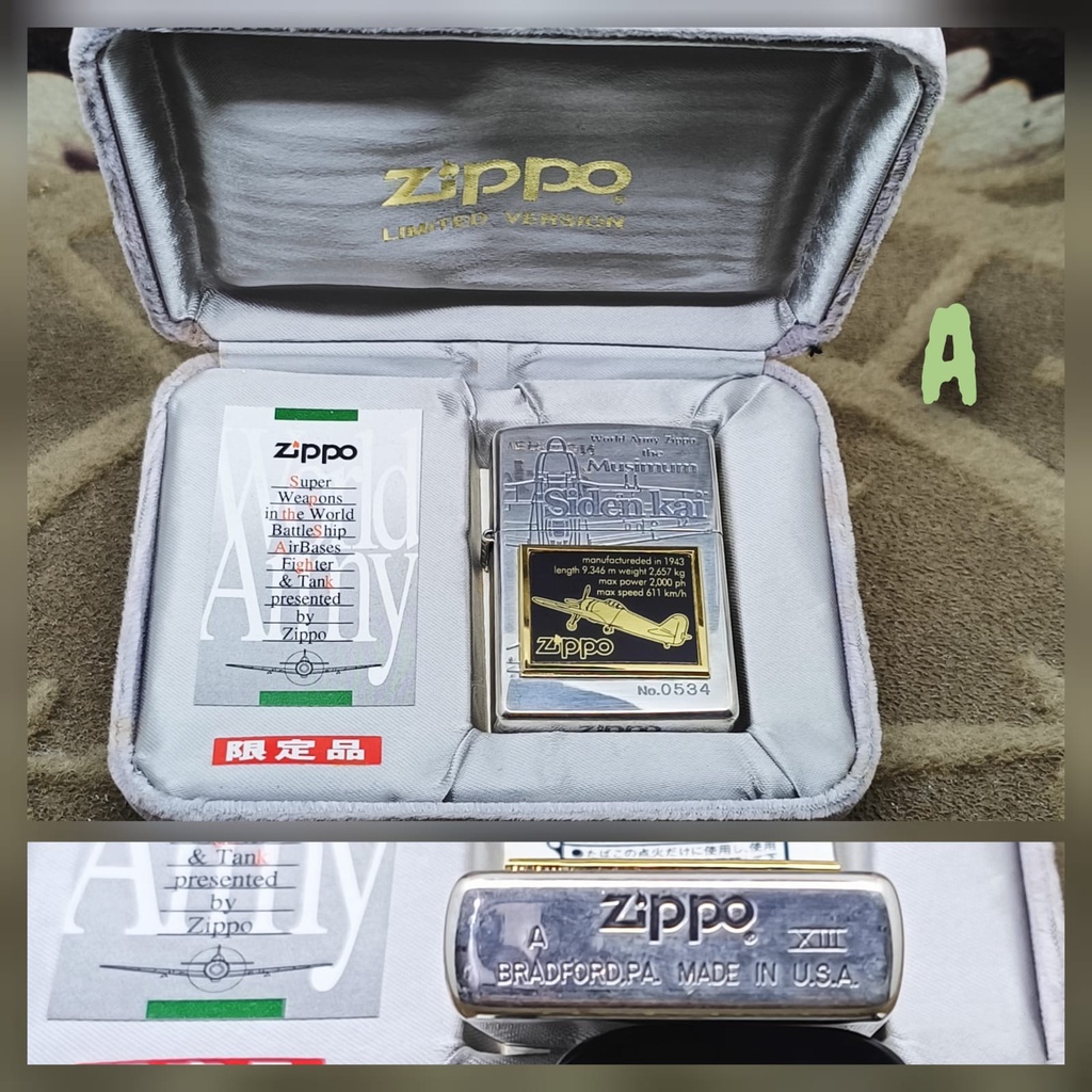 Jual Zippo Japan Original Pesawat SidenKai A Collector Item | Shopee ...