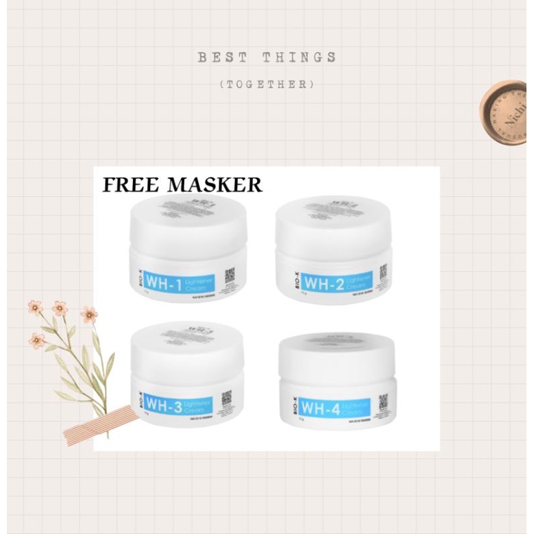 Jual BIO KUSUMA BEAUTY WH 1 WH 2 WH 3 WH BRIGTENING - CREAM MALAM 10 gr | Shopee Indonesia