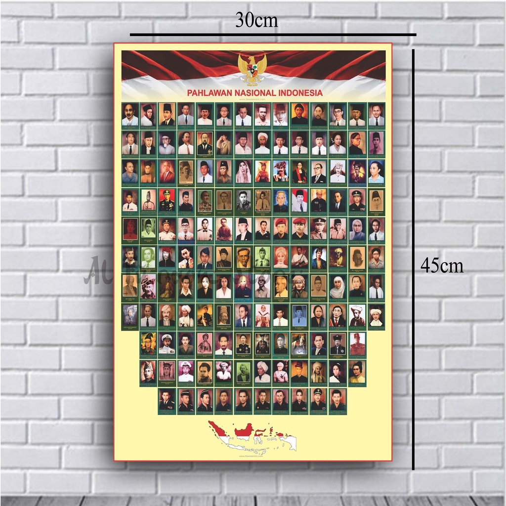 Jual POSTER KAYU PARA PEJUANG INDONESIA / FOTO PAHLAWAN NASIONAL ...