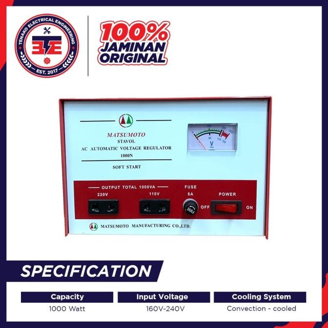 Jual Stabilizer 1000 Watt Stavol Matsumoto 1000N | Shopee Indonesia