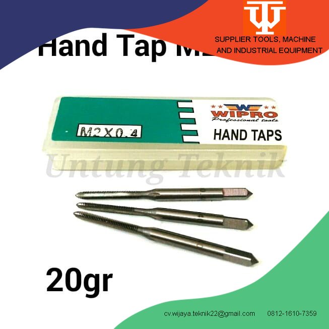 Jual WIPRO M2 x 0.4 Hand Tap Set Manual - Alat pembuat drat | Shopee Indonesia