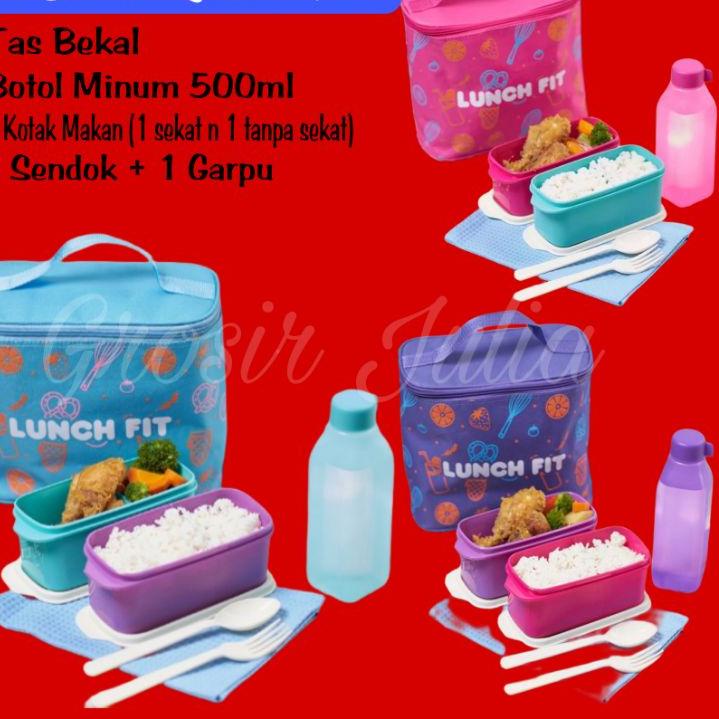 Jual Tempat Kotak Makan Anak set JN Tas Bekal Sekolah Lengkap Lunch Box (Tas,Kotak Makan,Botol ...