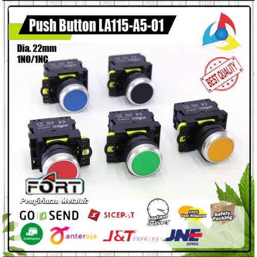 Jual Push Button FORT LA115-A5-01 Series Flush Head, Spring Return | Shopee Indonesia