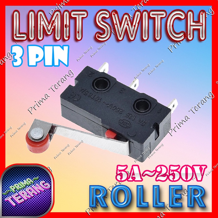 Jual Micro Roller Limit Switch 3P 5A 250V 3 Pin Saklar Lever Arm Roda | Shopee Indonesia