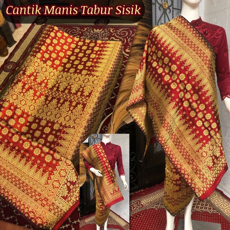 Jual Songket Cantik Manis Sisik merah /songket tenun asli palembang ...