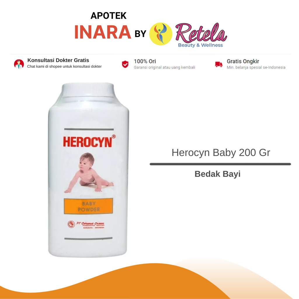 Jual HEROCYN BABY POWDER 200GR | Shopee Indonesia
