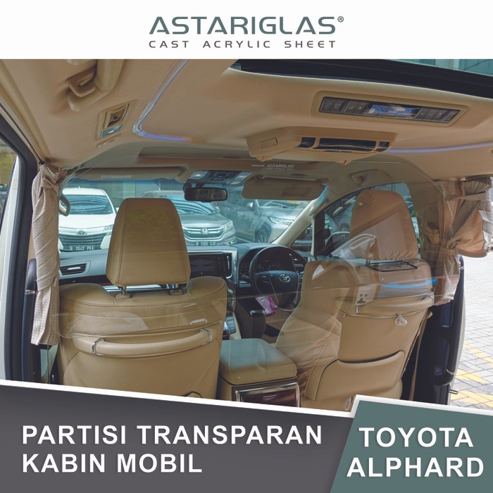 Jual Partisi kabin mobil Akrilik ASTARIGLAS 3mm-model flat utk Alphard ...