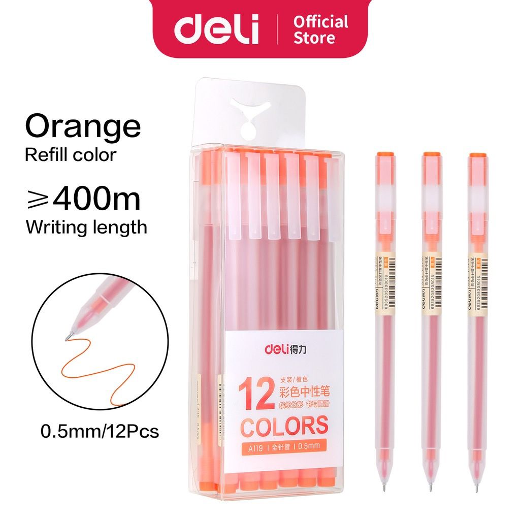Jual Pulpen Gel Deli Warna 0.5mm - A119 | Shopee Indonesia