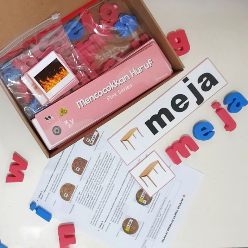 Jual Mencocokkan Huruf - Pink Series by idemain.ku | Shopee Indonesia