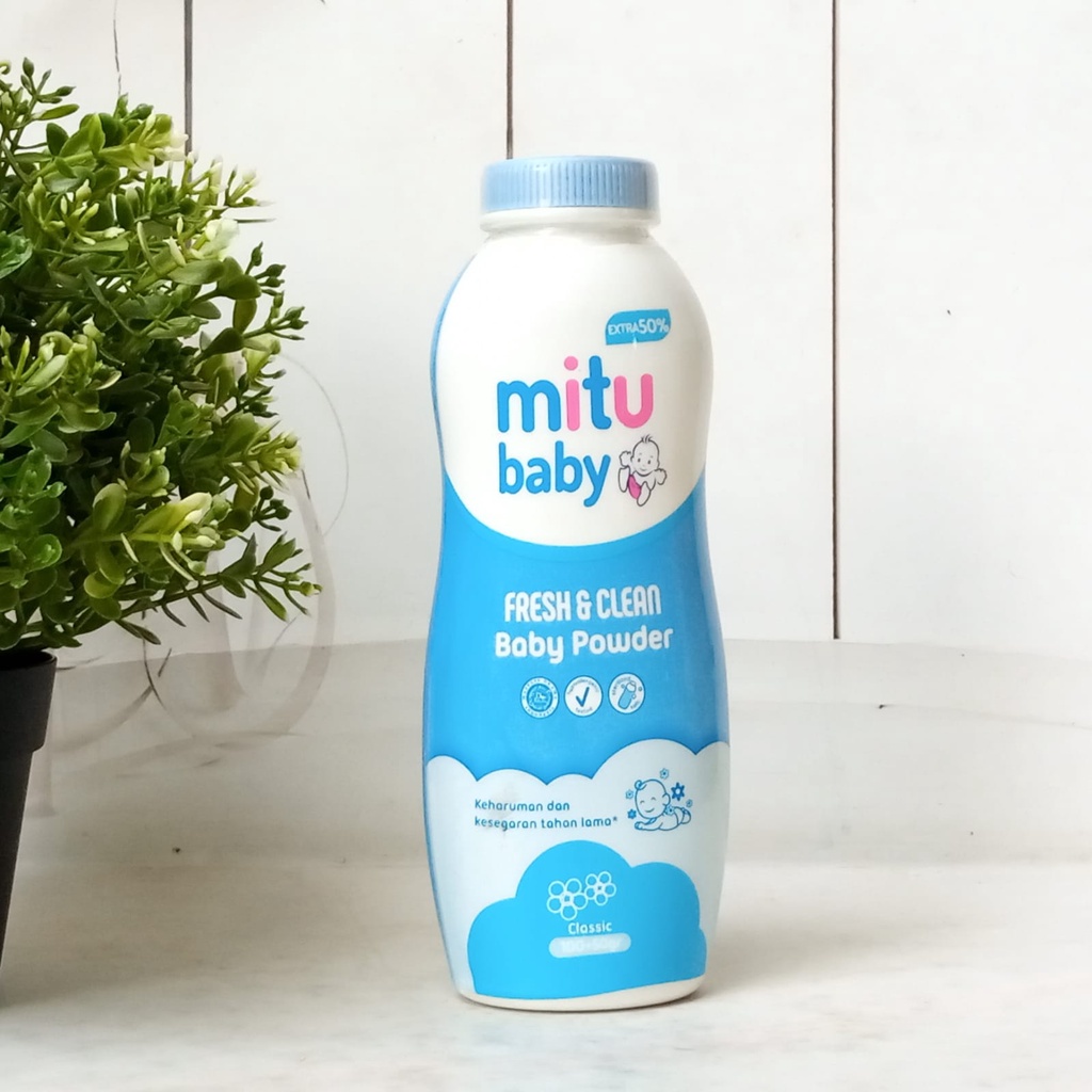 Jual Mitu Baby Powder Botol 100gr+50gr | Shopee Indonesia