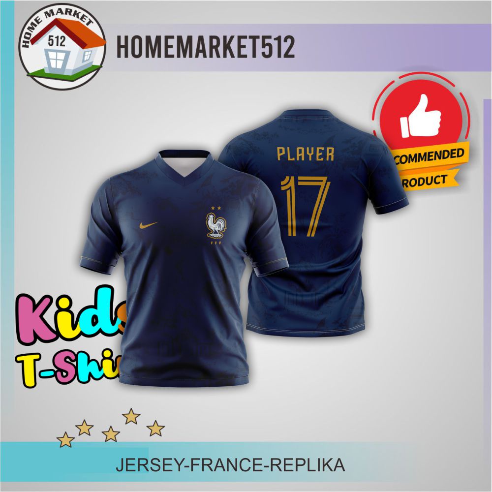 Jual Jersey Anak Kaos Jersey Bola Anak PRANCIS PIALA DUNIA 2022 Kaos ...