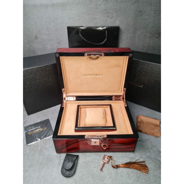 Jual Kotak box jam tangan model Original RM Watch fullset | Shopee ...