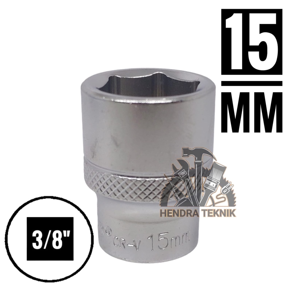 Jual MATA SOCK CHROME 3/8" 8 9 10 11 12 13 14 15 16 17 19 22 mm MURAH ...