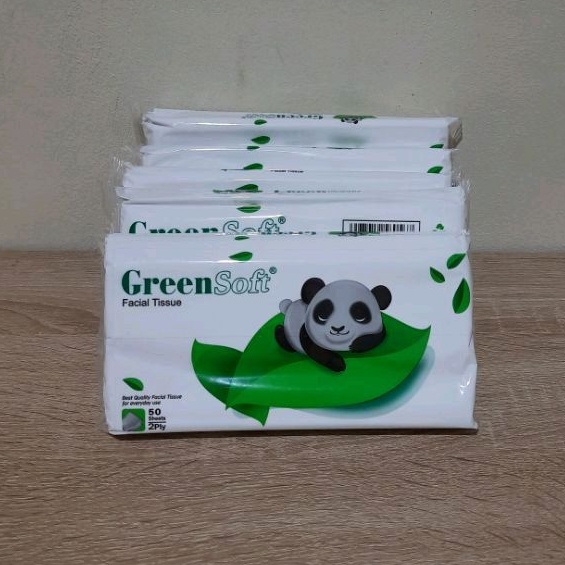 Jual tisu / tissue greensoft facial travel isi 50 sheet/2ply (isi 50 sheet) | Shopee Indonesia
