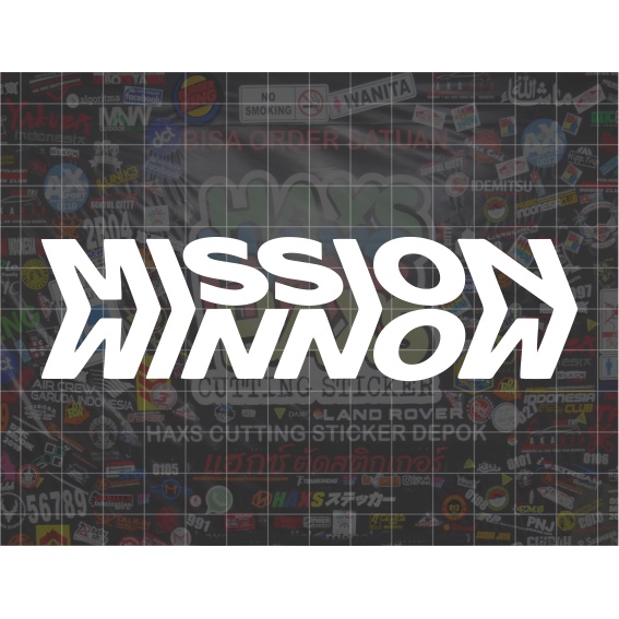 Jual Cutting Sticker Mission Winnow logo helmet 13 CM x 3.5 CM | Shopee ...