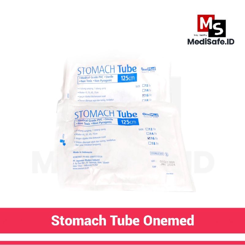 Jual Stomach Tube OneMed [NGT] No 12,14,16,18 Fr Panjang 125cm | Shopee ...