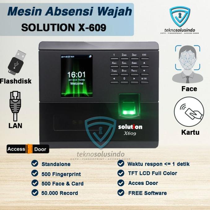 Jual Mesin Absensi Wajah Solution X609 Fingerprint | Shopee Indonesia