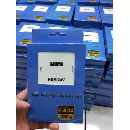 Jual Promo!! MINI BOX HDMI2AV / for HDMI TO AV RCA CONVERTER ADAPTOR ...
