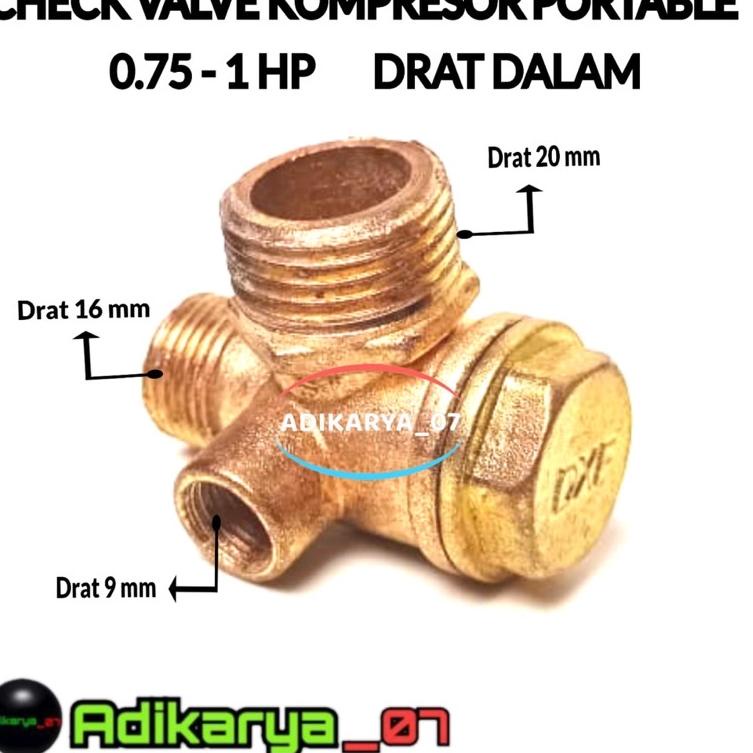 Jual PROMO SPESIAL GRATIS MINI GOLD Check valve kompresor check ...
