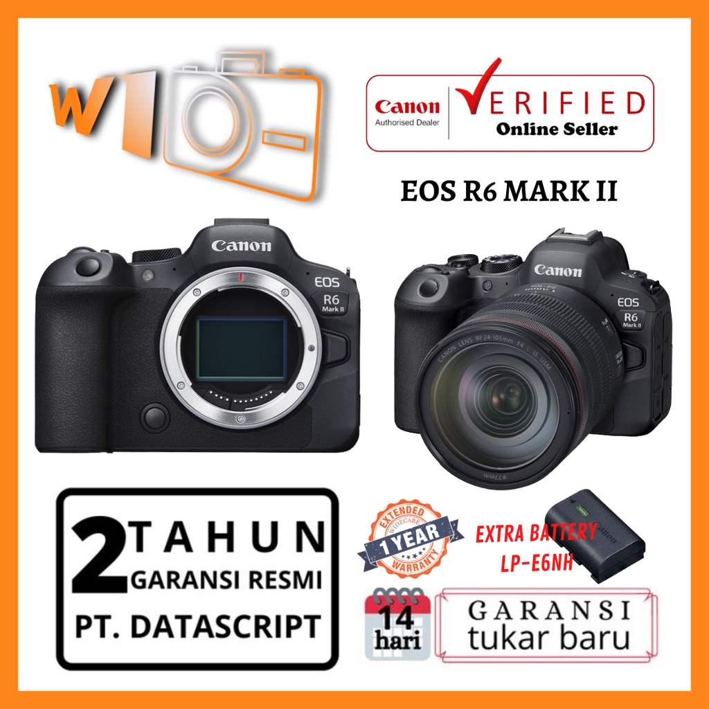 Jual Canon EOS R6 Mark II Mirrorless Camera | Shopee Indonesia