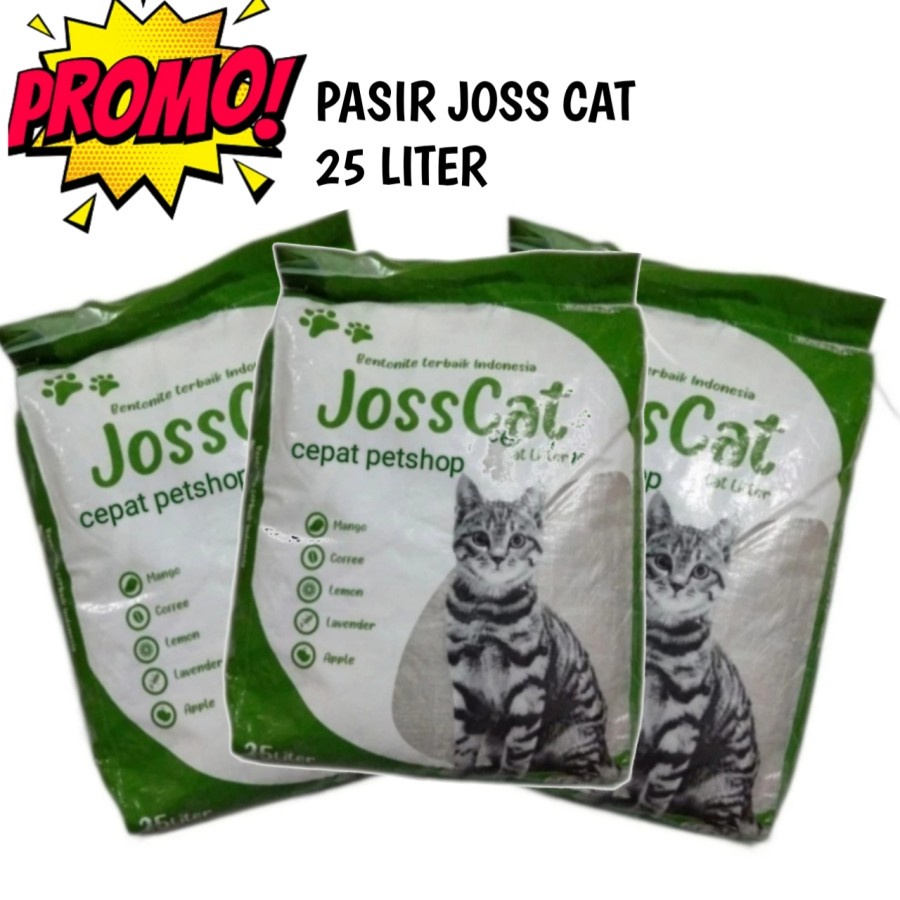 Jual (3 KARUNG) Pasir JossCat 25liter - Pasir Wangi Kucing Gumpal joss ...