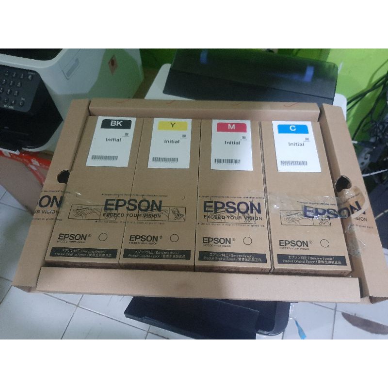 Jual 1 SET TINTA CHIP CATRIDGE ORI BAWAAN EPSON WF C5790/C5290/C5390 ...