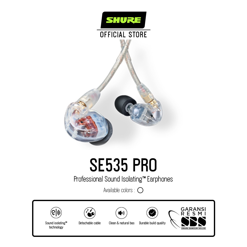 Jual Shure SE535 Earphone Clear | Shopee Indonesia