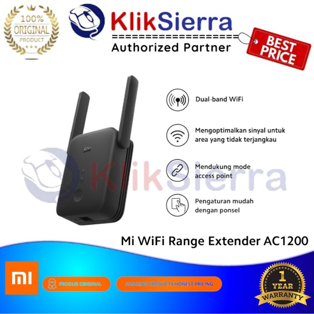 Jual Xiaomi Mi Wifi Extender AC1200 5G Wifi Repeater AC 1200 Global alt ...