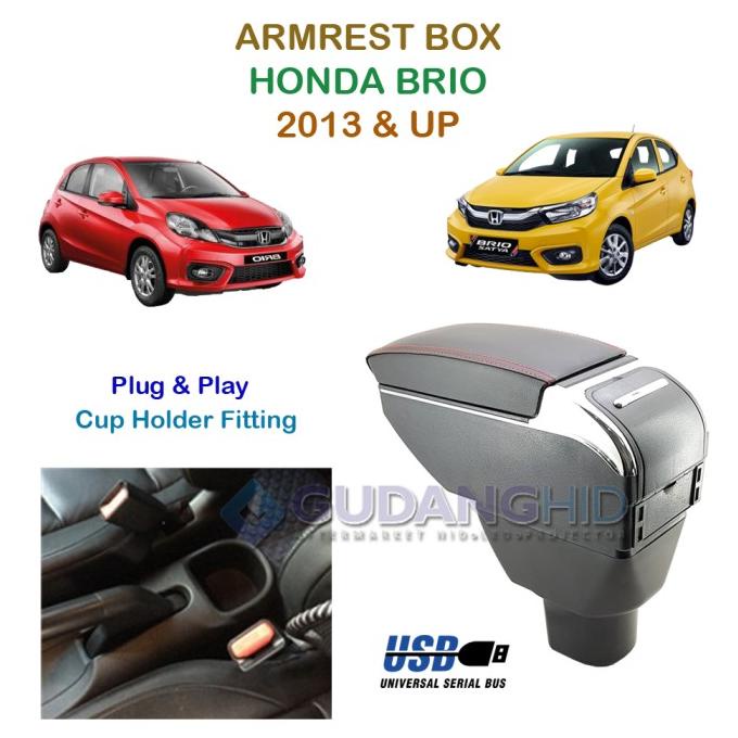 Jual Armrest Mobil Khusus Honda Brio Mobilio BRV 7 USB Port Charger ...