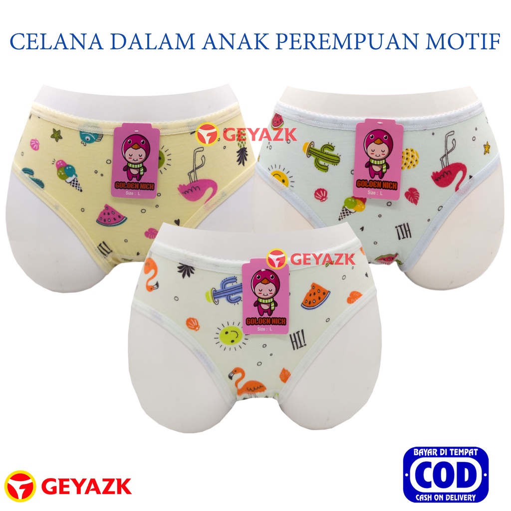Jual 6 Pcs Celana Dalam Anak Perempuan Cd Motif Anak Cewek | Shopee Indonesia