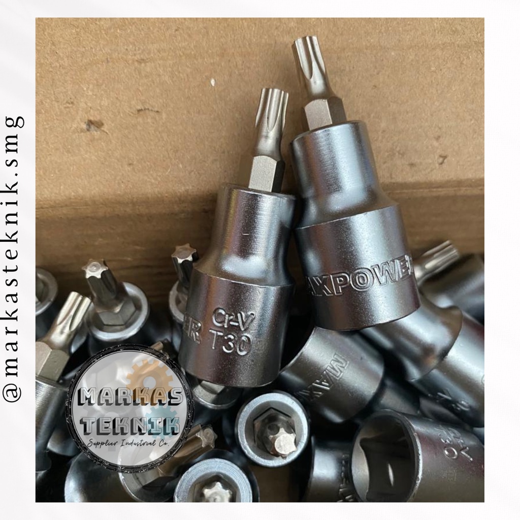Jual MAXPOWER Mata Sok Bintang / Kunci Sock Bit Socket Torx 1/2" T30 ...