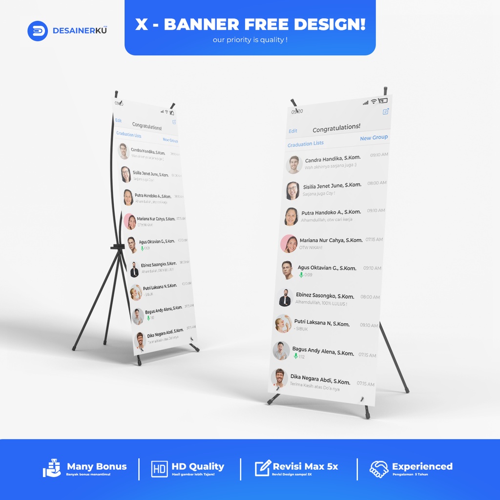 Jual Banner Kelulusan (FREE DESAIN) include tiang / Paket X banner ...