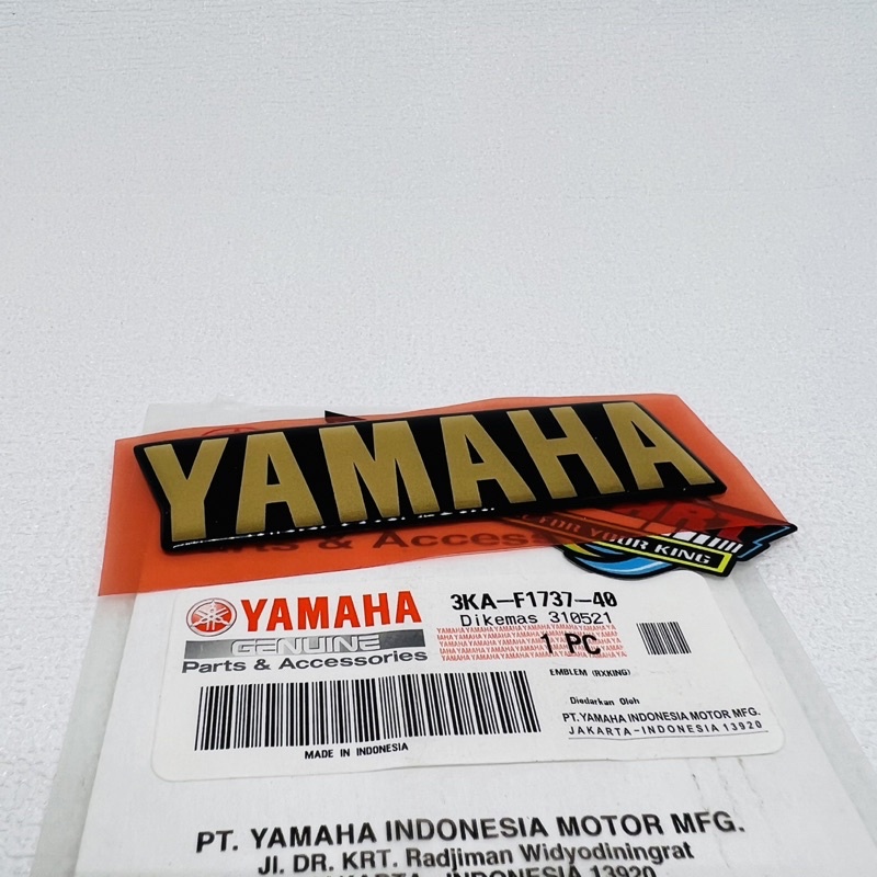 Jual EMBLEM YAMAHA DOP AKI RX KING GOLD ORIGINAL 1 PCS | Shopee Indonesia