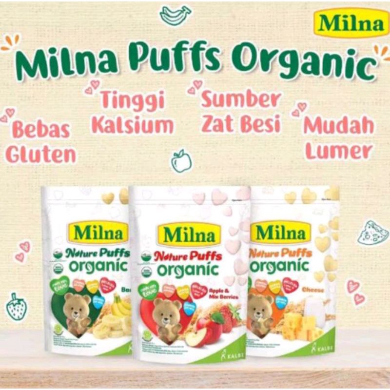 Jual Milna nature puffs organic 15gr | Shopee Indonesia