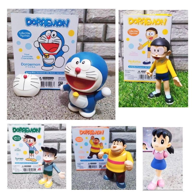 Jual FIGURE CARTOON DORAEMON NOBITA SUNEO SHIZUKA GIAN / MAINAN ACTION ...