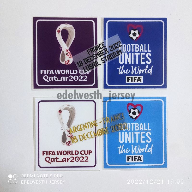 Jual PATCH & MDT FINAL WORLDCUP QATAR 2022 OFFICIAL | Shopee Indonesia