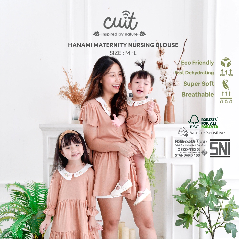 Jual CUIT Couple Keluarga Hanami Blouse Ibu Hamil Menyusui | Shopee ...