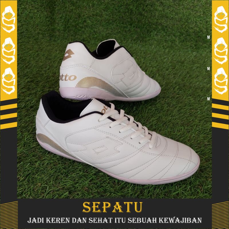 Jual Sepatu full putih sepatu futsal lotto putih sepatu full white ...