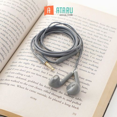 Jual Ataru Basic Earphone - Abu-Abu In Ear Headphones Kabel Headset ...