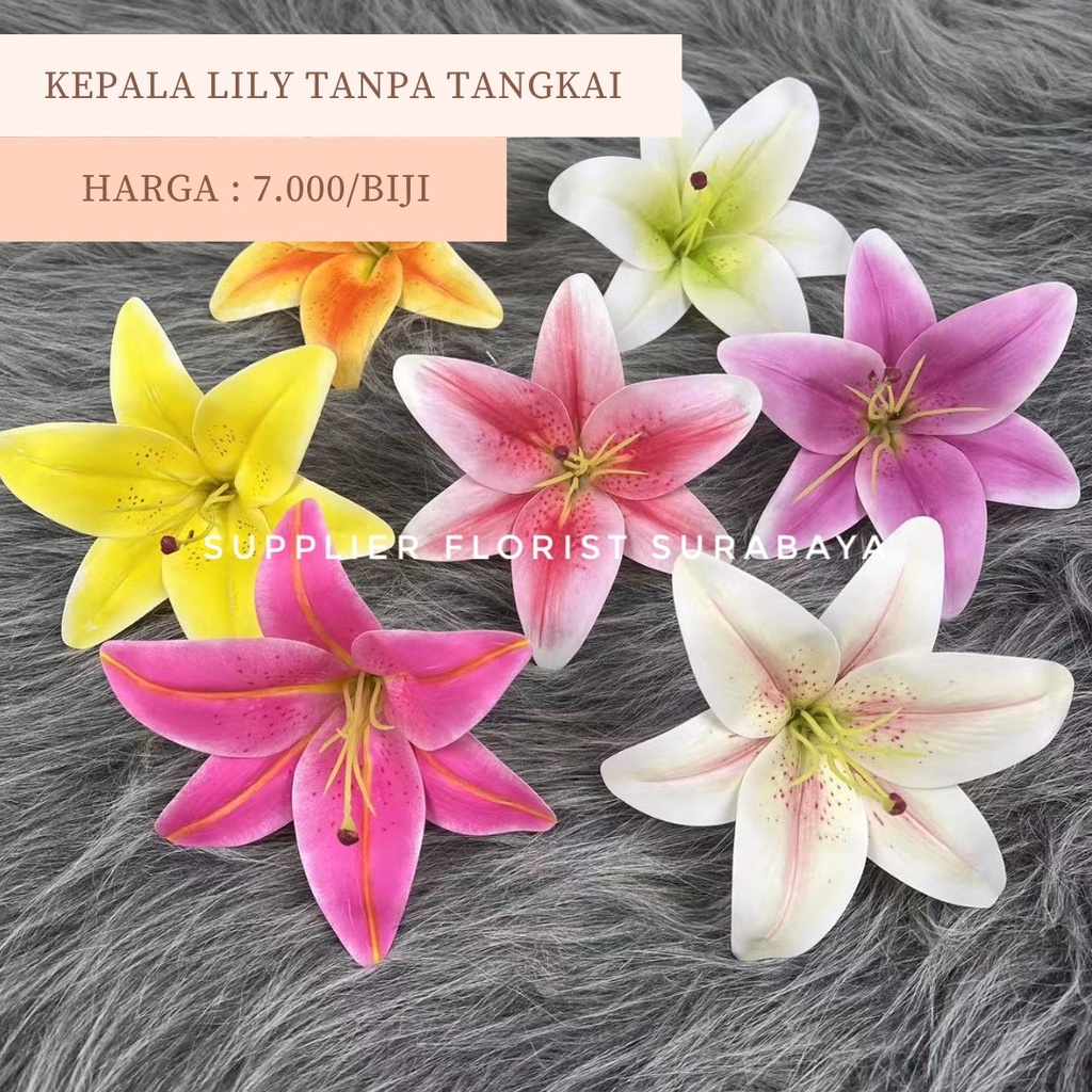 Jual KEPALA LILY KEPALA BUNGA LILY BUNGA PALSU LILY REAL TOUCH MIRIP ...
