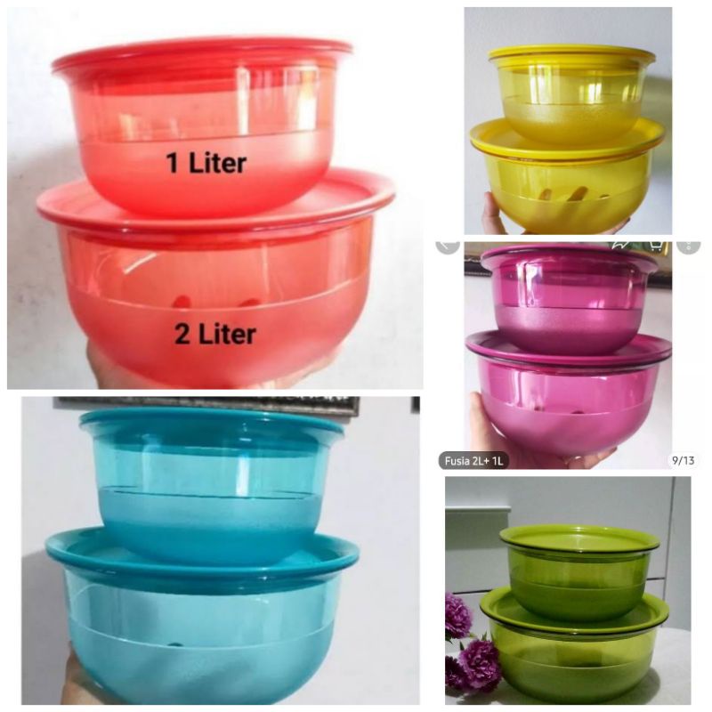 Jual table collection set 1L dan 2L Tupperware tempat saji sayur ...
