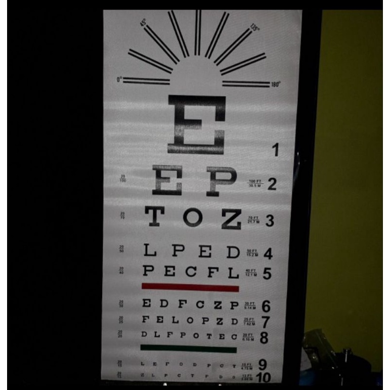 Jual SNELLEN CHART TES MATA RABUN JAUH | Shopee Indonesia