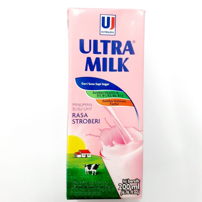 Jual Ultra Milk Susu UHT Rasa Stroberi 200 ml Ready Stok Baru | Shopee Indonesia
