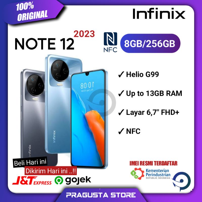 Jual INFINIX NOTE 12 2023 8/256GB NFC Garansi Resmi 1 Tahun | Shopee ...